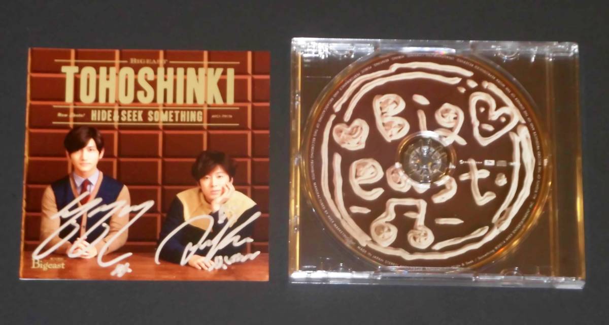 東方神起 直筆サイン入り 日本シングル HIDE&SEEK/SOMETHING CD Bigeast盤(その他)｜売買されたオークション情報、yahooの商品情報をアーカイブ公開 ...