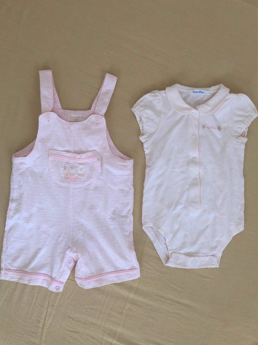 Familiar 70cm Yumikatsura 70-80㎝ 2点セット(ロンパース)｜売買されたオークション情報、yahooの商品情報をアーカイブ公開 - オークファン（aucfan.com）