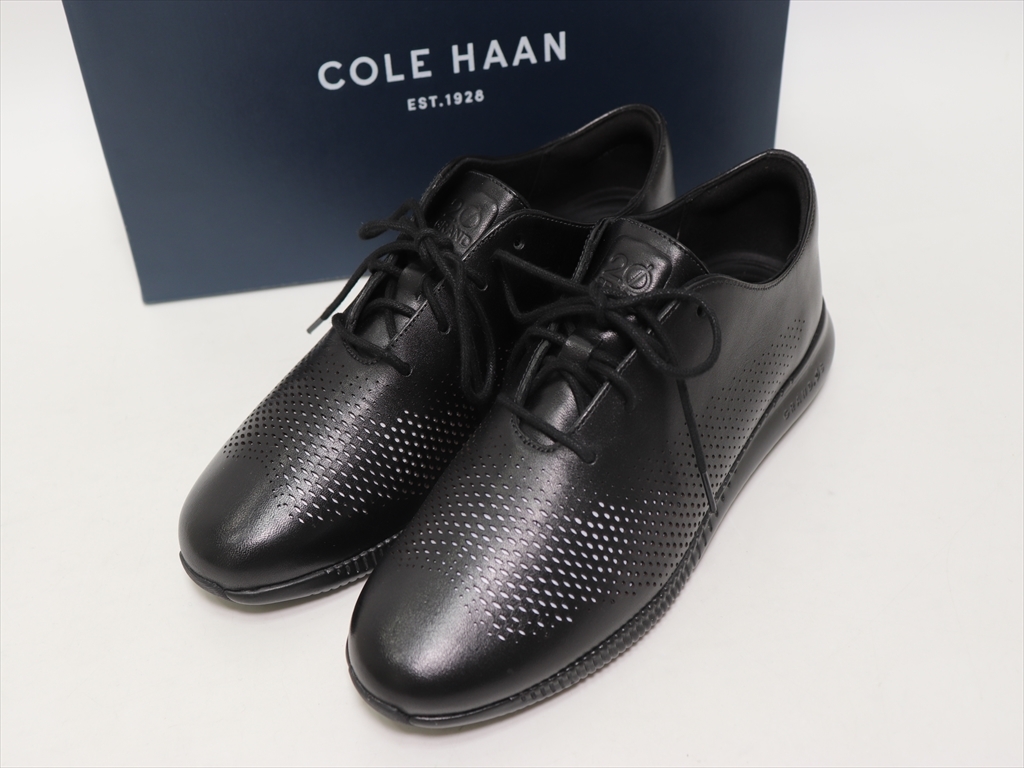 コールハーン ビジネスシューズ ゼログランド レーザー ウィング オックスフォード 本革/レザー メンズ 箱付き S758(8インチ以下 ...