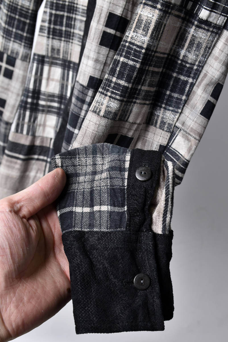 BACKLASH バックラッシュ パッチワーク リバースレザー シャツ size.S 片山勇 backbone バックボーン incarnation guidi 取扱店購入(バックボーン ...