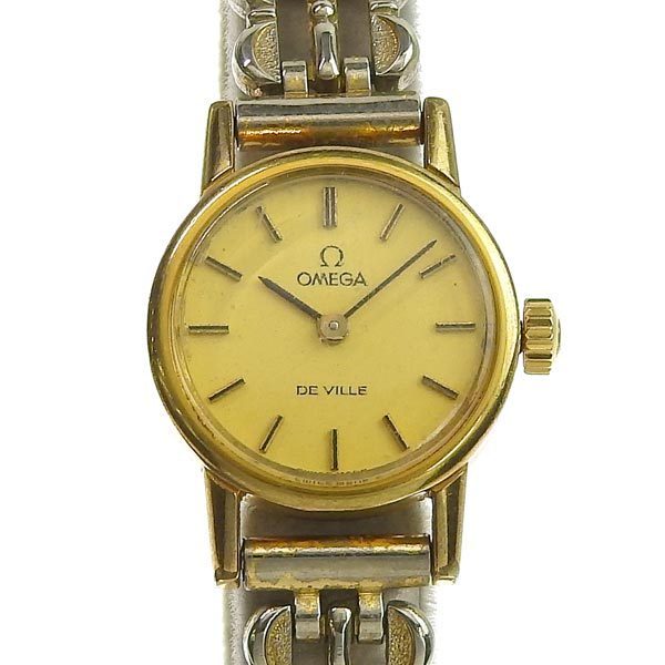 1円 03楽市 本物 OMEGA オメガ デビル レディース 手巻き 腕時計 ゴールド文字盤 cal.1100(デビル)｜売買された ...
