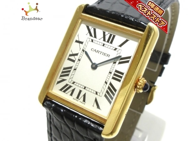 Cartier カルティエ 腕時計 タンクソロLM W1018855 メンズ K18YG×SS/革ベルト シルバー(その他)｜売買された ...