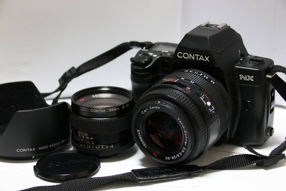 CONTAX NX Vario-Sonnar 3.5-5.6/28-80 PIanar 1.4/50 T コンタックス レンズ2本 ...