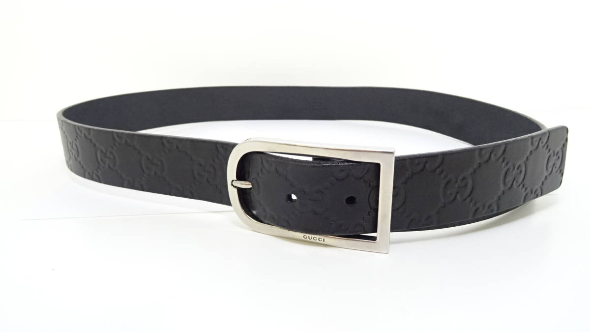 GUCCI / グッチ ベルト 革 レザー GG 黒 189807 07-028A(ベルト)｜売買されたオークション情報、yahooの商品情報をアーカイブ公開 - オークファン（aucfan.com）
