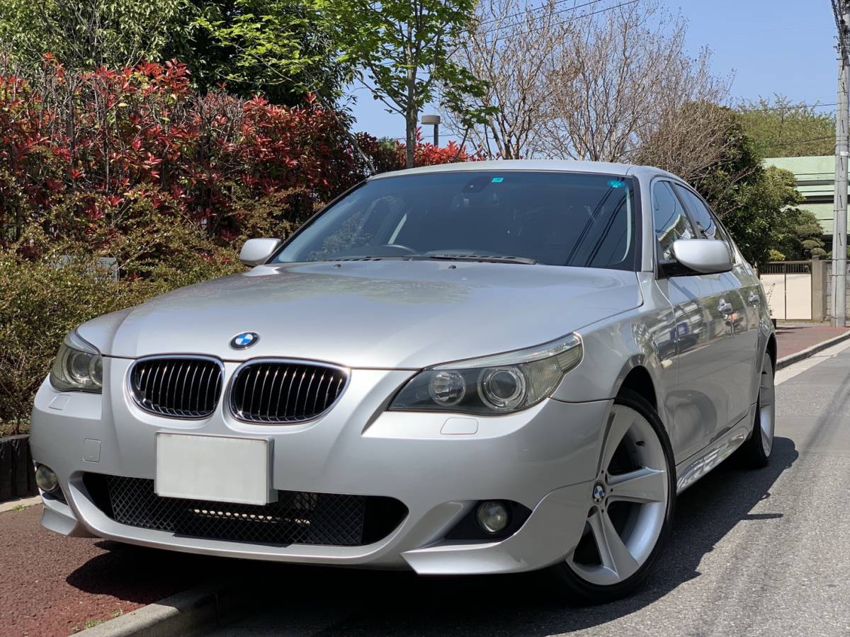 BMW 525i E60 Mスポーツ仕様 19インチホイール 世界最高レベルのドライバーズ サルーン 黒革シート/ミラーETC/令和2年6月 ...