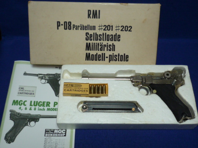 MGC ルガー P-08 6in SmG金属モデルガン 未発火 MGC LUGER P-08 6in Models カート6発/分解図付き解説 ...