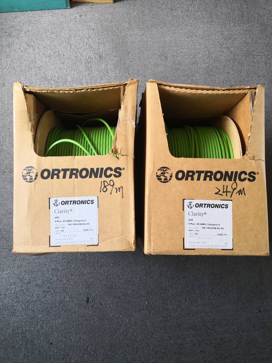 LANケーブル ORTRONICS Cat6 UTPケーブル 残249m 残189m 2個セット(5m以上)｜売買されたオークション情報 ...