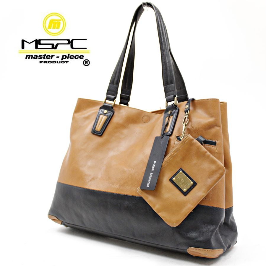 定価￥45 360- タグ付き MSPC PRODUCT MASTERPIECE マスターピース GLOSS ver.2 牛革 エコヌメレザー トートバッグ 肩がけ可能 書類(マスターピース ...