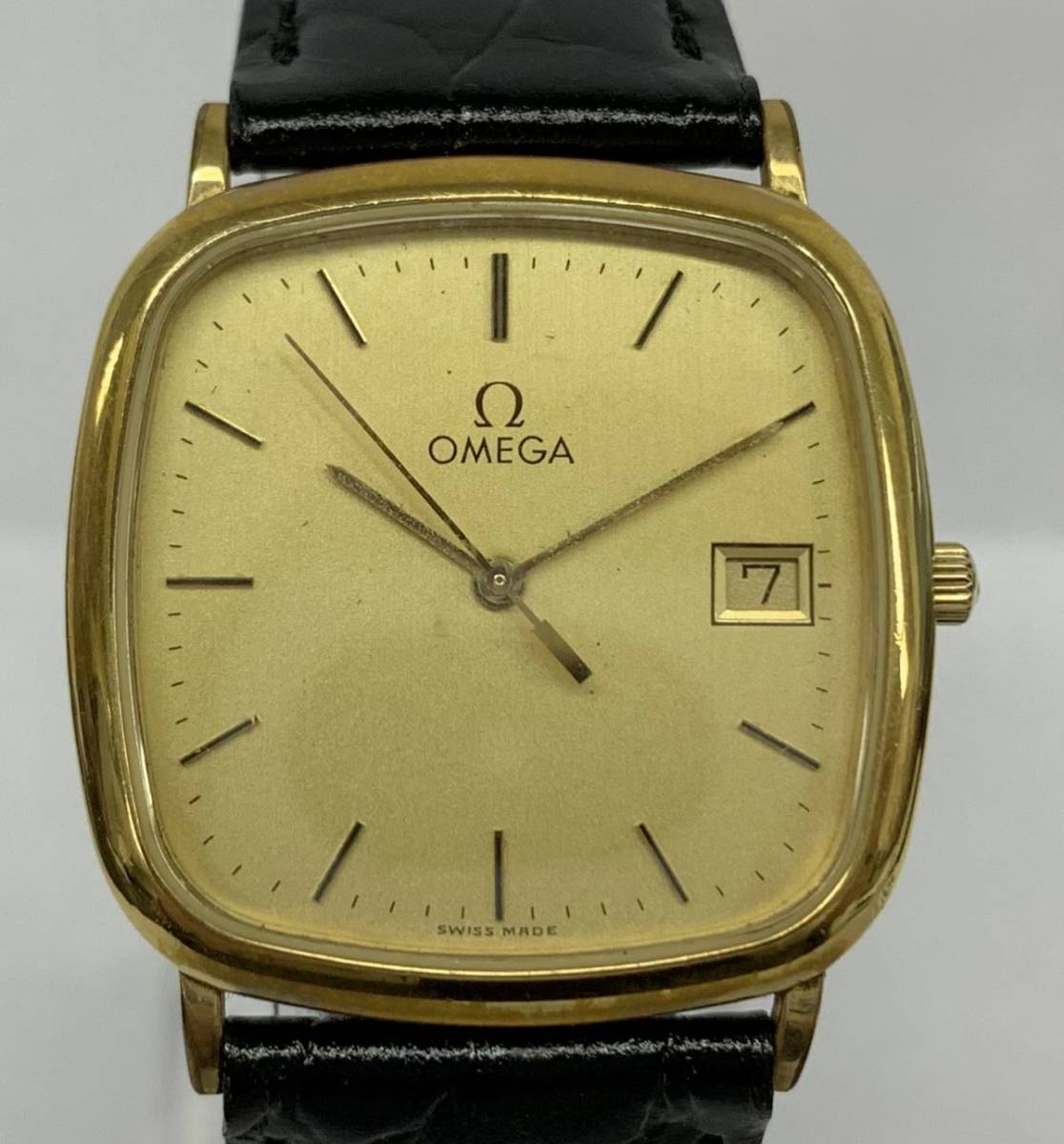 E244-I4-1913 OMEGA オメガ DE VILLE デビル デイト メンズ QUARTZ クオーツ 不動 腕時計 現状品⑥(デビル)｜売買されたオークション情報、yahooの商品 ...