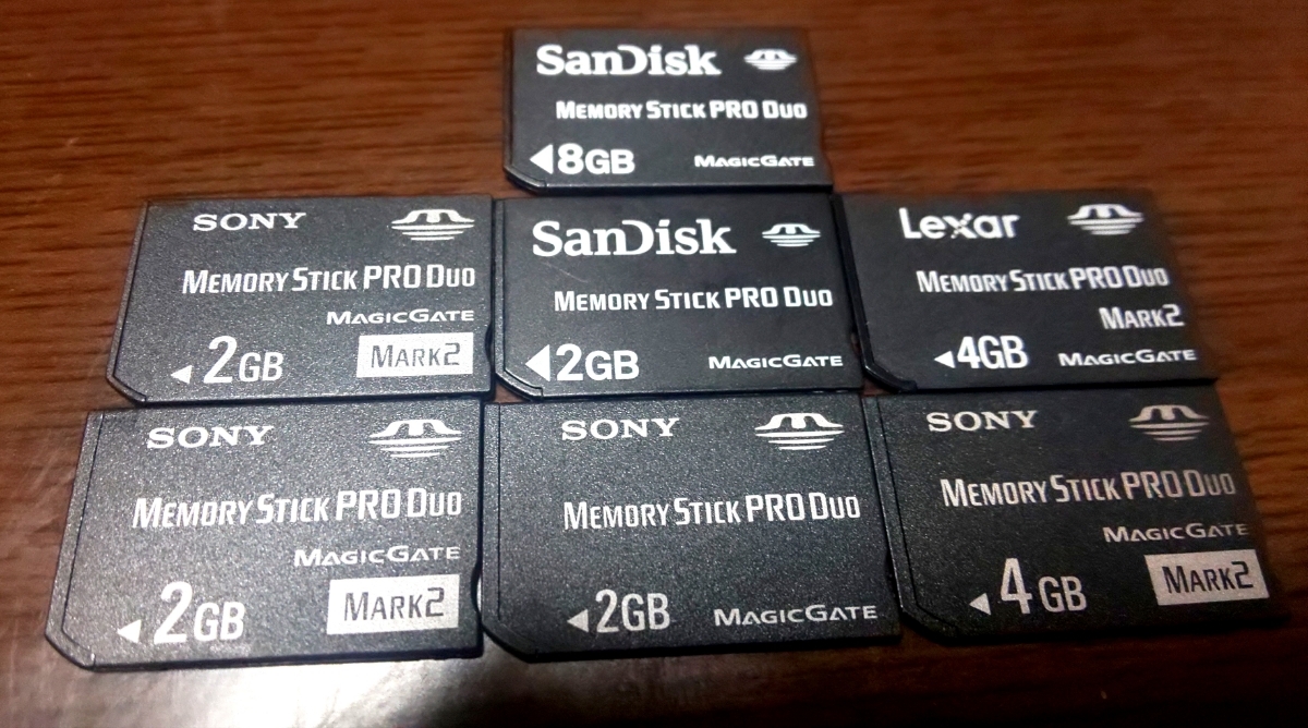 MemoryStick PRO Duo 2GB 8GB7枚セット フォーマット済み ジャンク(8GB)｜売買されたオークション情報、yahooの商品情報をアーカイブ公開 - オークファン ...