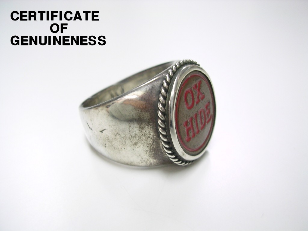 #21 Button Works x Larry Smith Tack Button Finger Ring OX HIDE ボタンワークス x ラリースミス タックボタン リング ...