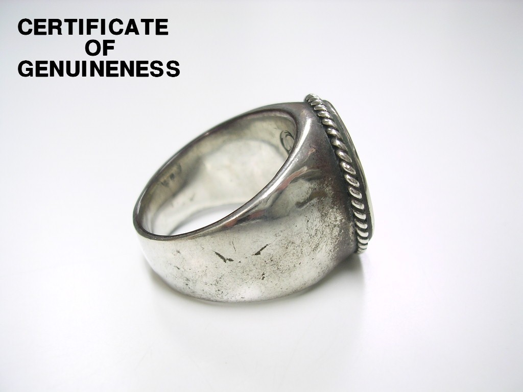 #21 Button Works x Larry Smith Tack Button Finger Ring OX HIDE ボタンワークス x ラリースミス タックボタン リング ...