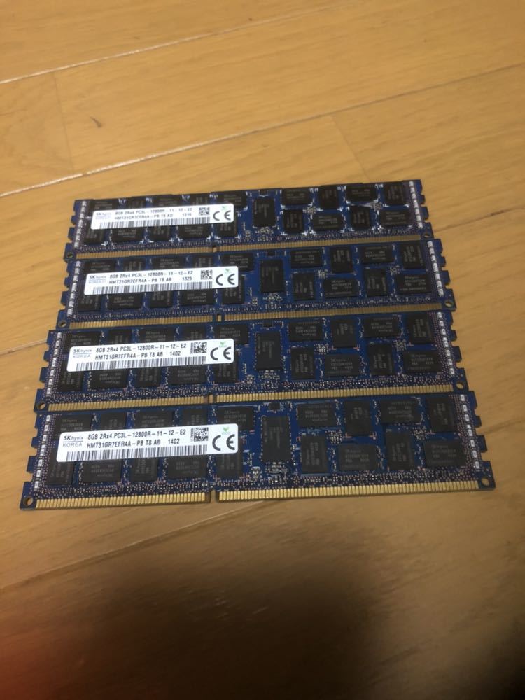 SK hynix PC3-12800R メモリー 8GB x4枚 合計32GB DDR3 ECO(メモリ)｜売買されたオークション情報、yahooの商品情報をアーカイブ公開 - オークファン ...