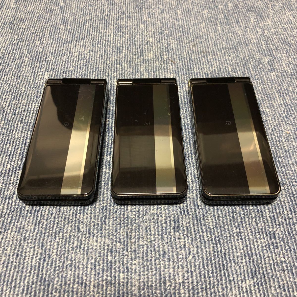 docomo P-smart Panasonic P-01J ガラケー 3台まとめ 携帯 ブラック 完全初期化済み 全て利用制限 (携帯電話 ...