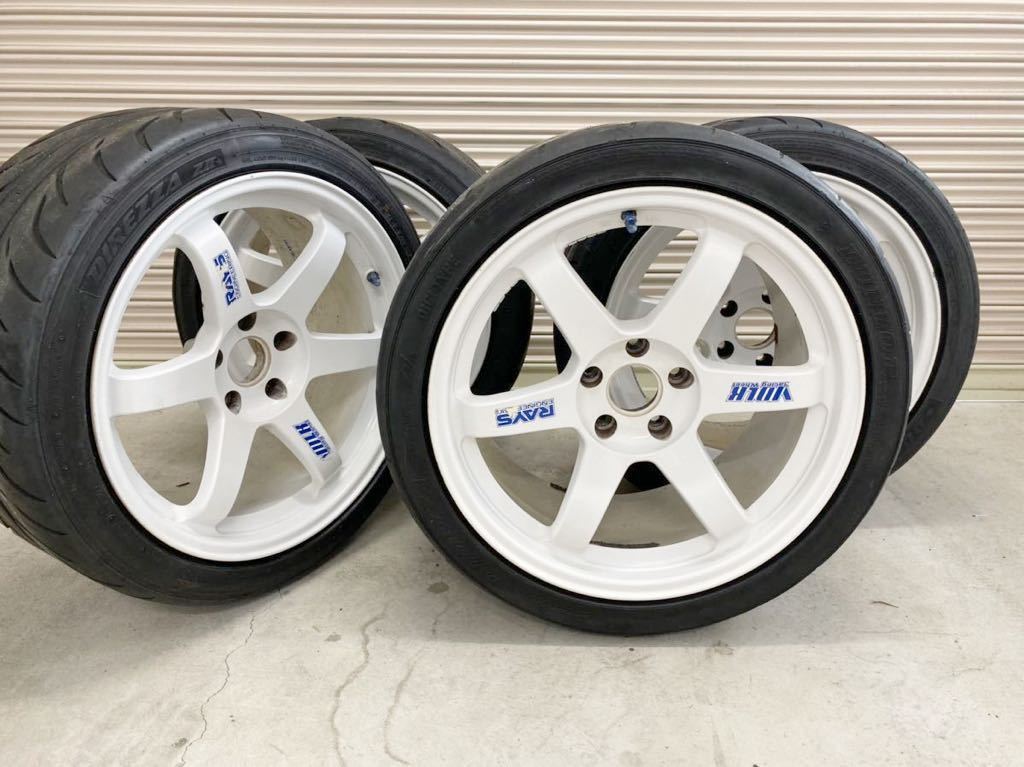RAYS TE37 WHITE ホワイト 白 18インチ9.5J +22 GT-R BNR32 BCNR33 BNR34(5穴)｜売買された ...