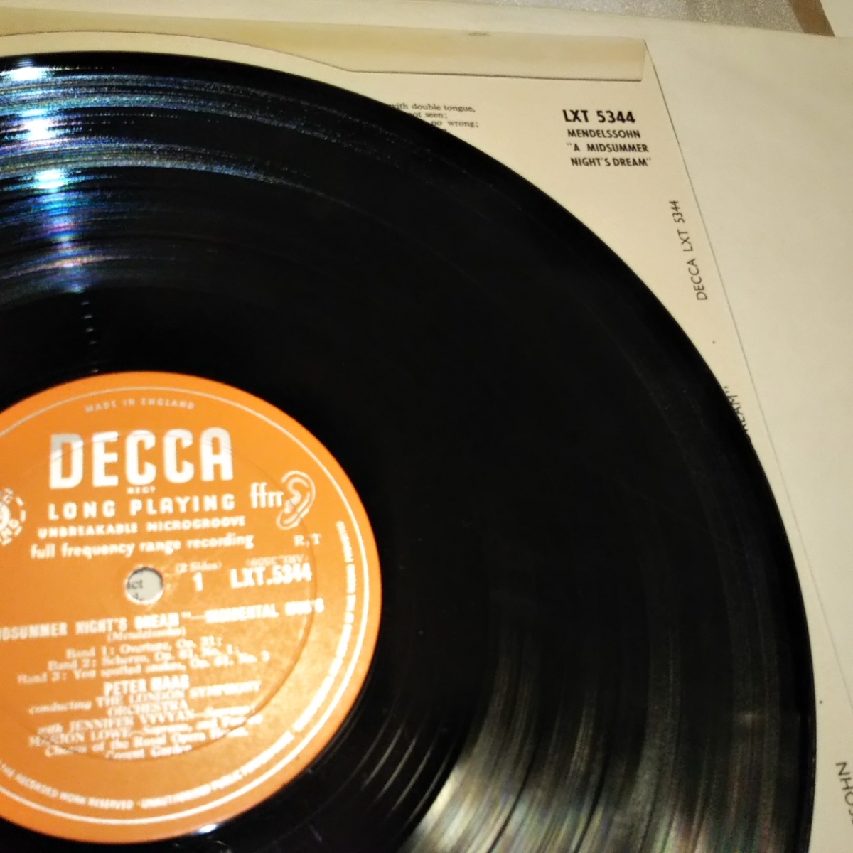 ペーター マーク PETER MAAG メンデルスゾーン MENDELSSOHN 真夏の夜の夢 UK盤LP 英DECCA LXT-5344 ...