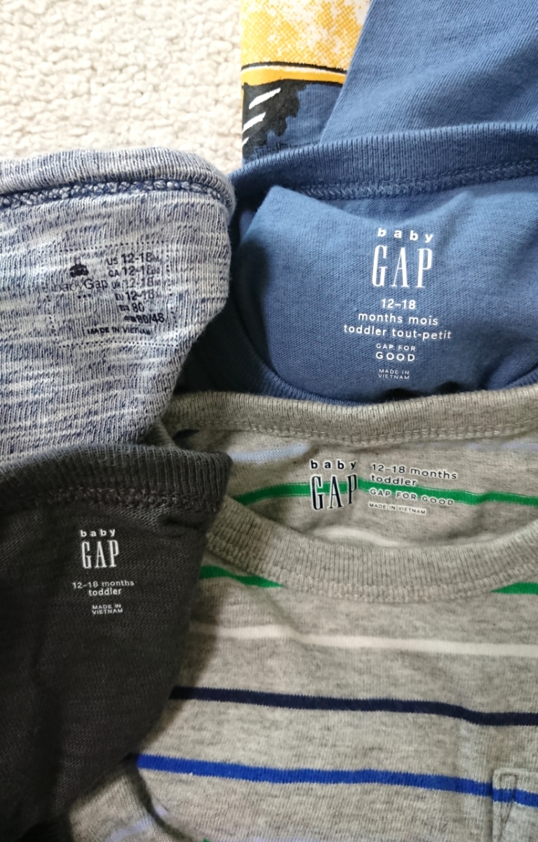 GAP 長袖Tシャツ 4枚セット 80サイズ ロンティー ギャップ 12 18months 4P 4枚組 80cm 男児 男の子 シャツ(長袖シャツ)｜売買されたオークション情報、yahooの ...
