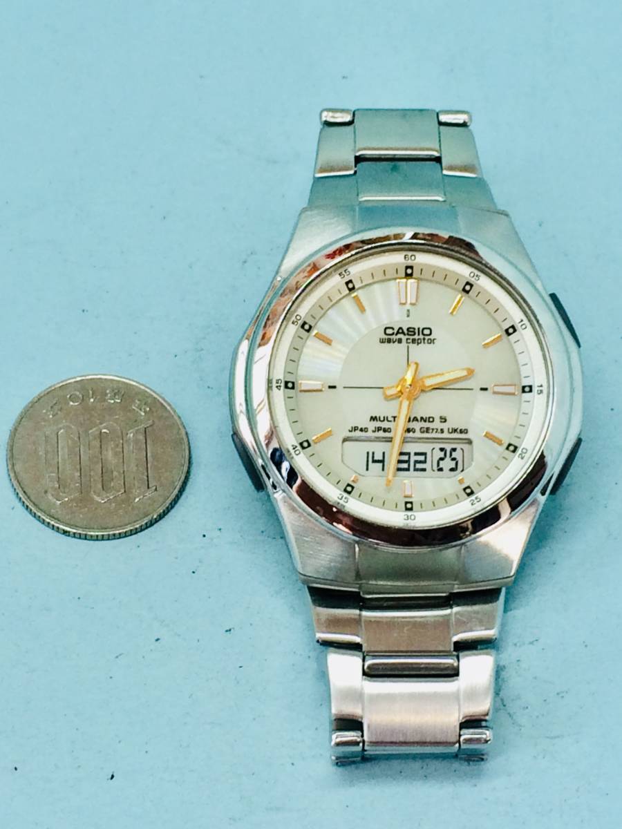 M52 カシオ ソーラー電波時計CASIO Wave ceptor クリーニング済み TOUGH SOLAR 送料全国一律188円 お洒落 ...