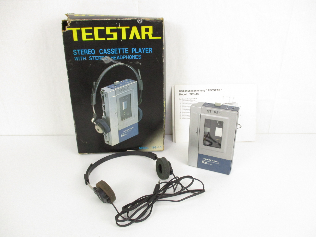 67EYZ レトロ ビンテージ TECSTAR TPS-10 カセットレコーダー ヘッドホン付き(再生専用)｜売買されたオークション情報 ...