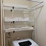 ff203 収納棚付き ランドリーラック 洗濯物干し(洗濯機ラック、ランドリーラック)｜売買されたオークション情報、yahooの商品情報を ...