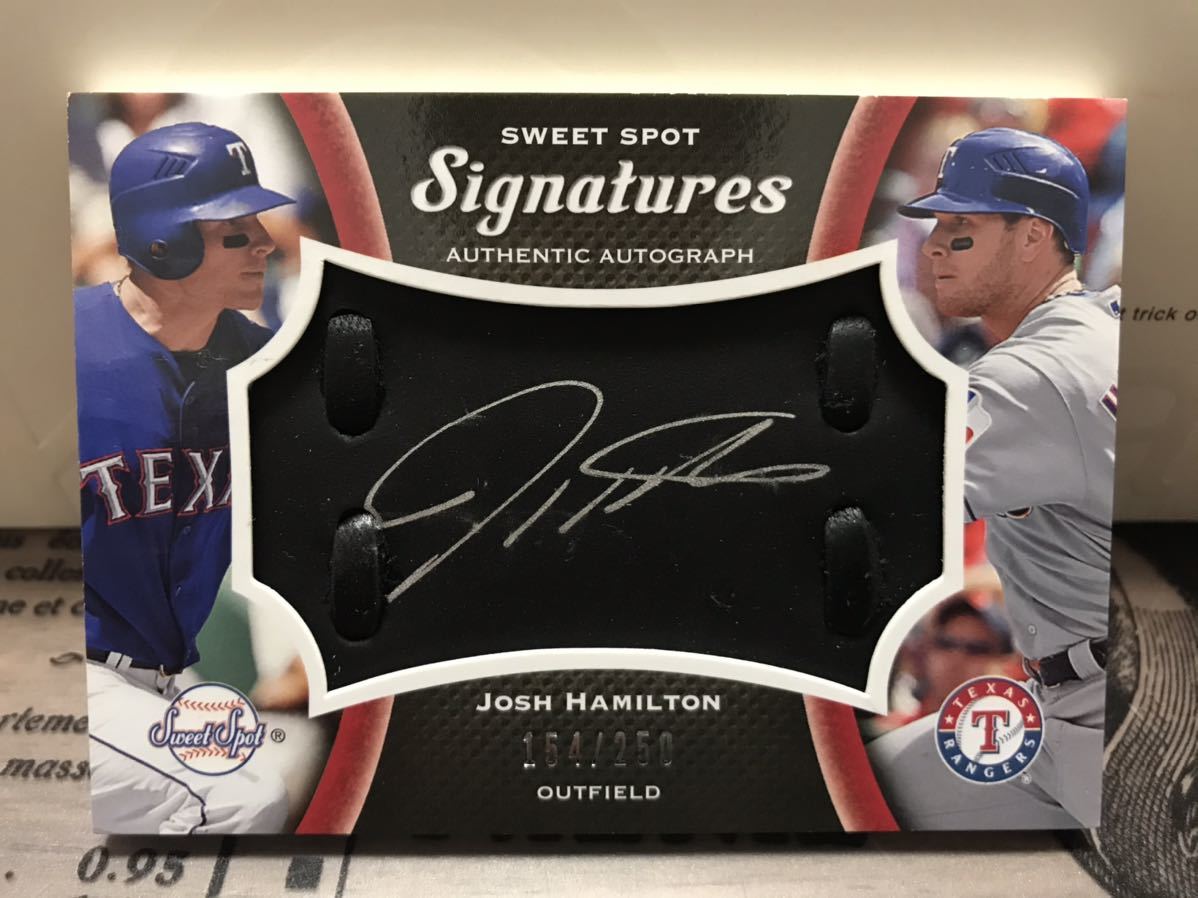 ジョシュ ハミルトン josh hamilton 直筆サインカード 2008 upperdeck SWEET SPOT 154/250 Auto テキサスレンジャーズ他(2002年～)｜売買さ ...