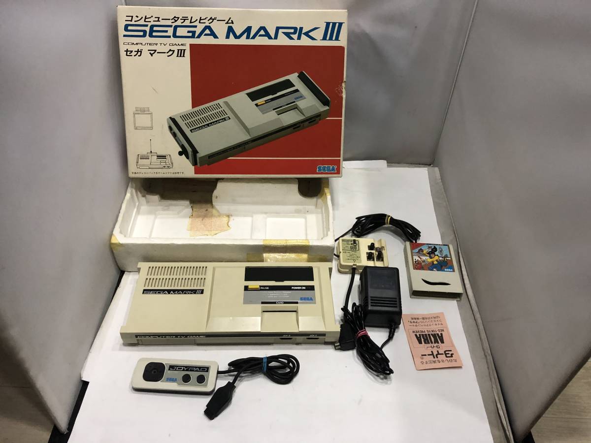 Sega Mark iii Console w/ controller Antenna Cable Game Box セガマーク3 テレビ ...