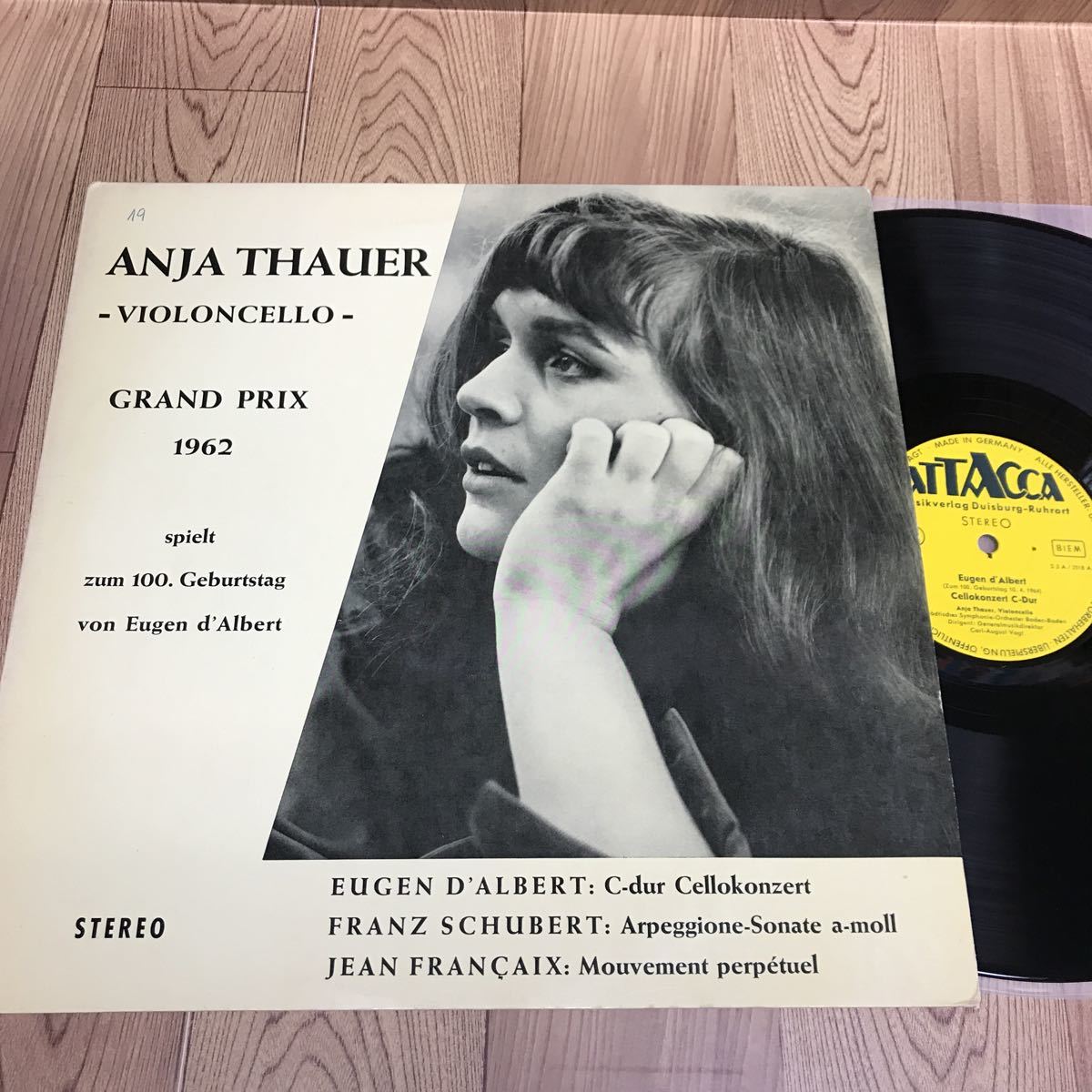 輸入盤 LP 独 アニア タウアー / ダルベール/チェロ協奏曲 / ANJA THAUER ATTACCA STEREO(協奏曲)｜売買され ...
