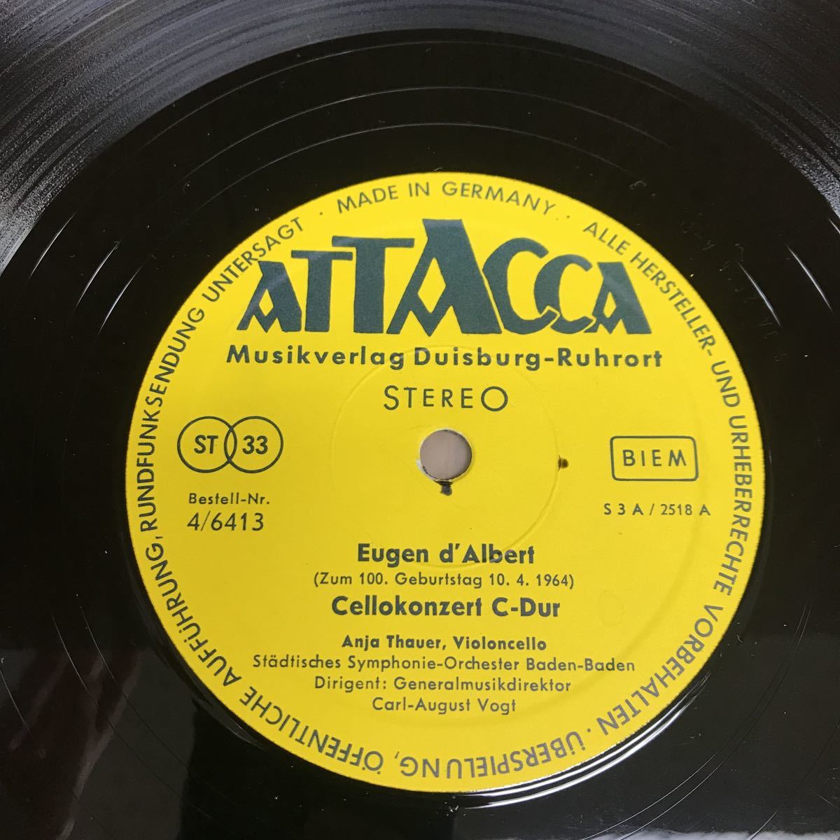 輸入盤 LP 独 アニア タウアー / ダルベール/チェロ協奏曲 / ANJA THAUER ATTACCA STEREO(協奏曲)｜売買されたオークション情報、yahooの商品情報を ...