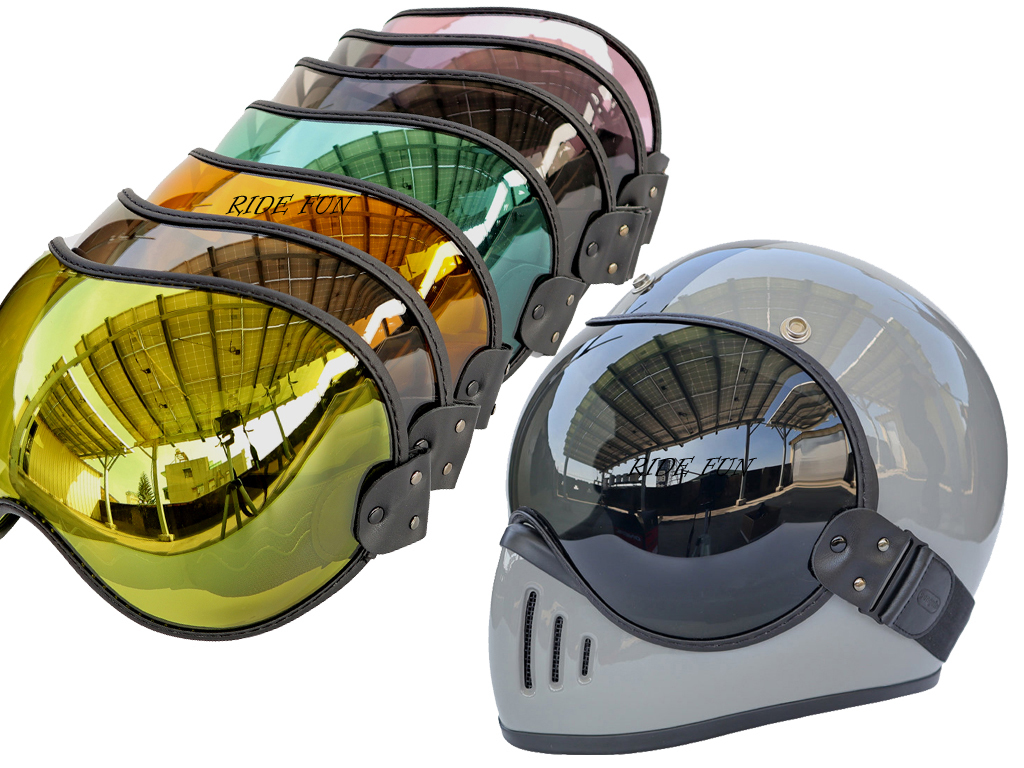 全8色 独占販売 オフロード ビンテージ ヘルメットバブルシールド PENGUIN/BLASTER/VANSON 汎用品 手つくり(フリップ ...