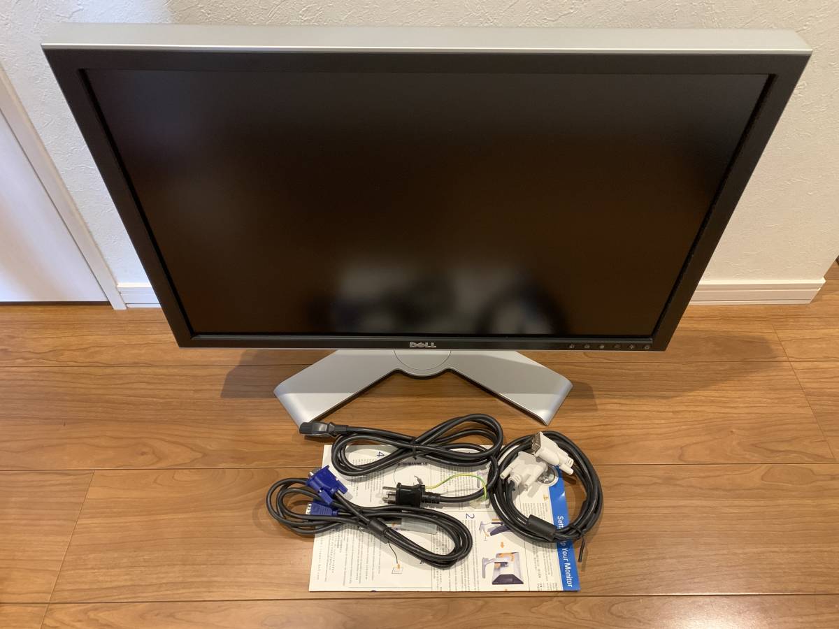 DELL 2407WFPb 24型ワイド液晶モニター ディスプレイ 1920x1200 高さ調整/縦横回転表示/DVI-D/VGA/VIDEO ...