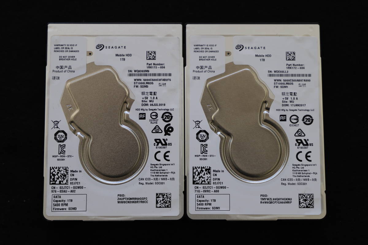 Seagate HDD 1TB ST1000LM035 2.5インチ 2個まとめて(500GB～)｜売買されたオークション情報、yahooの ...