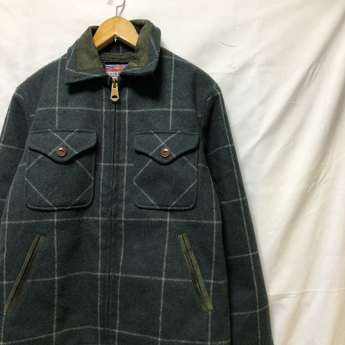CALEE キャリー ウール ジャケット M グリーン(Mサイズ)｜売買されたオークション情報、yahooの商品情報をアーカイブ公開 - オークファン（aucfan.com）