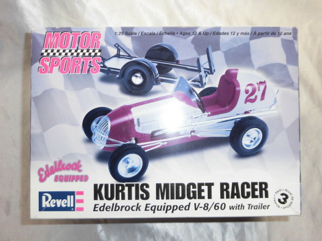 Revell レベル 1/25 KURTIS MIDGET RACER V8/60 Trailer ＃27 カーチス ミゼット レーサー ...