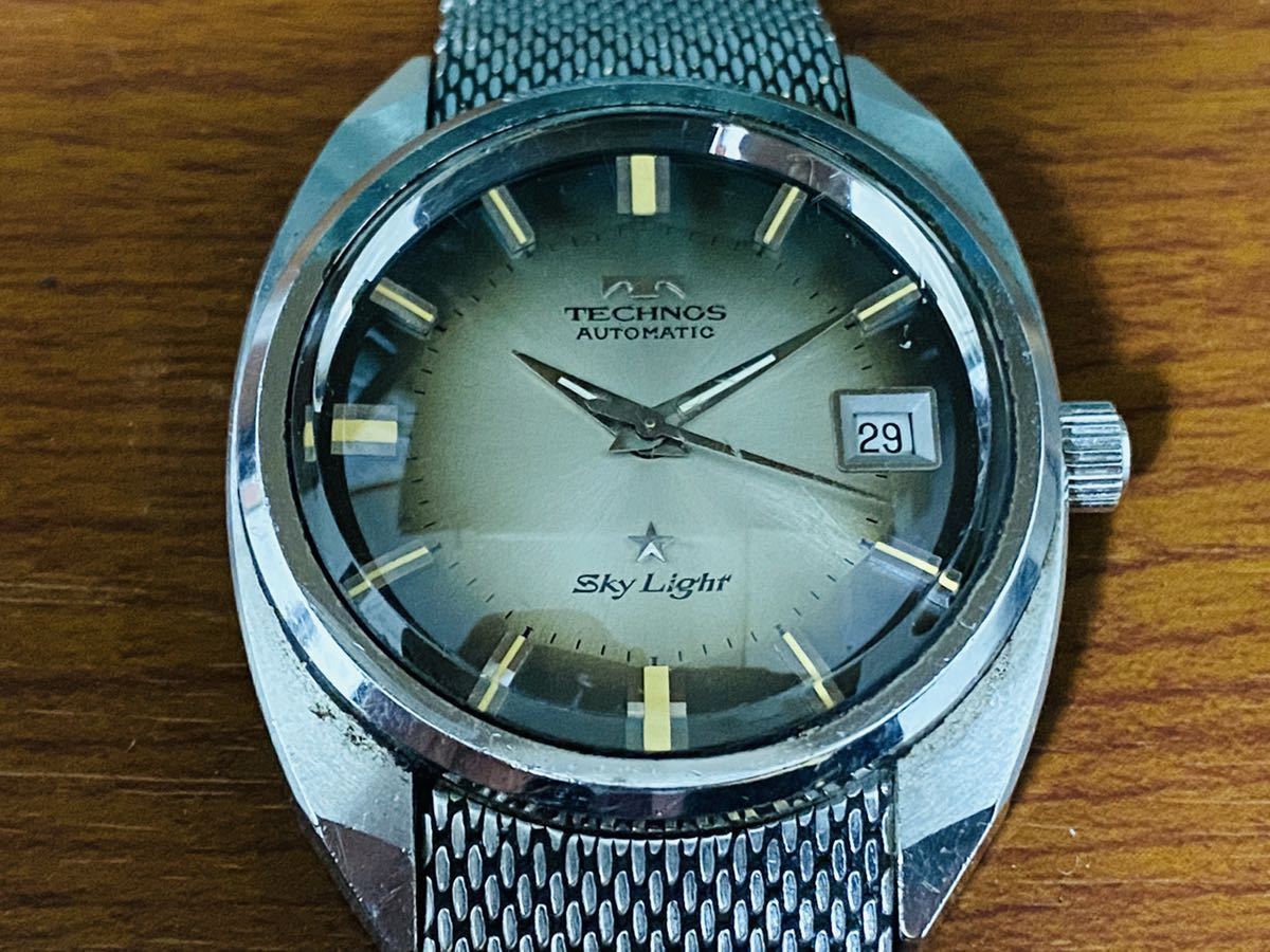 TECHNOS テクノス SKY LIGHT スカイライト Automatic 自動巻(テクノス)｜売買されたオークション情報、yahooの商品情報をアーカイブ公開 - オークファン ...