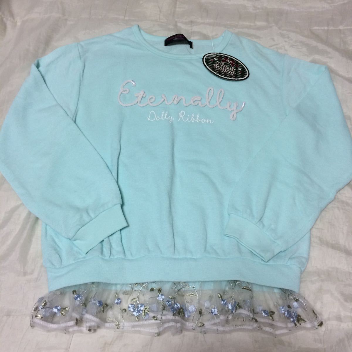 タグ付き Dolly Ribbon裏起毛長袖カットソー140 ドーリーリボンLindsayメゾピアノポンポネットJENNIアルジーピンクラテ ...