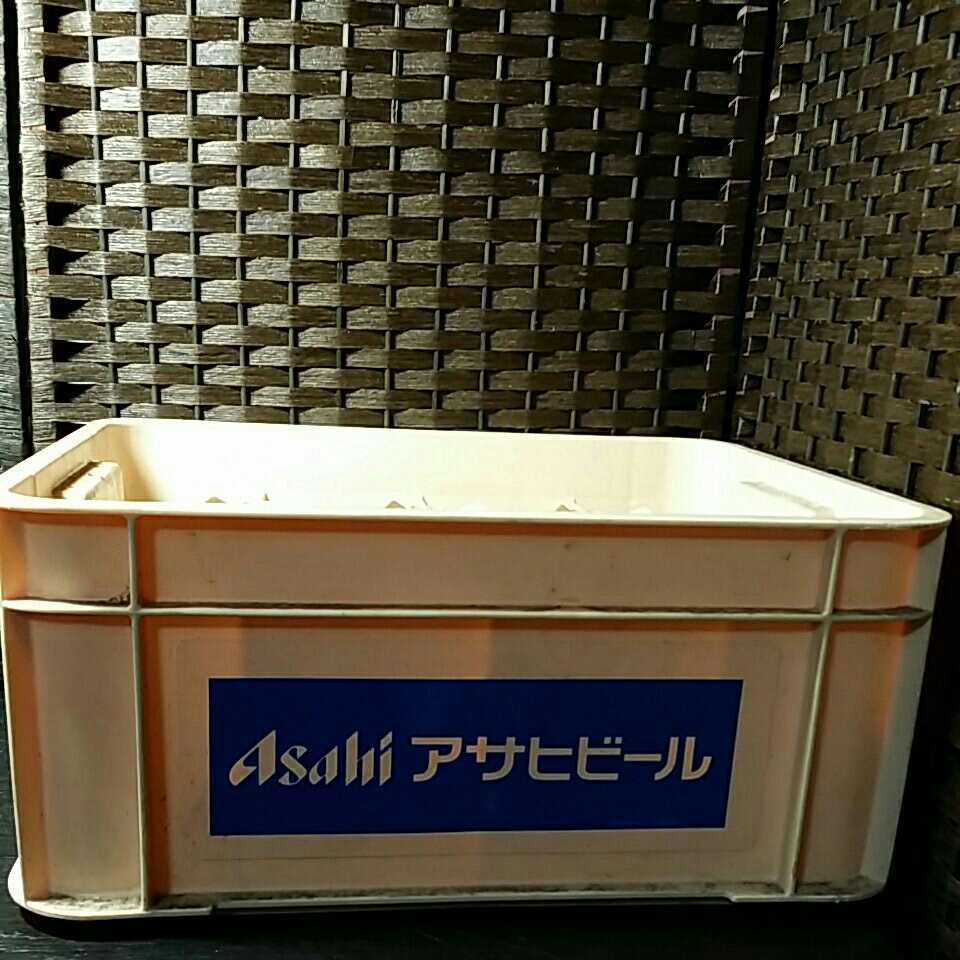 N725 アサヒビール ケース 14本 昭和レトロ アンティーク DIY インテリア 収納 焼酎 酒 日本酒 ワイン ビール ヤマト発送140 ...