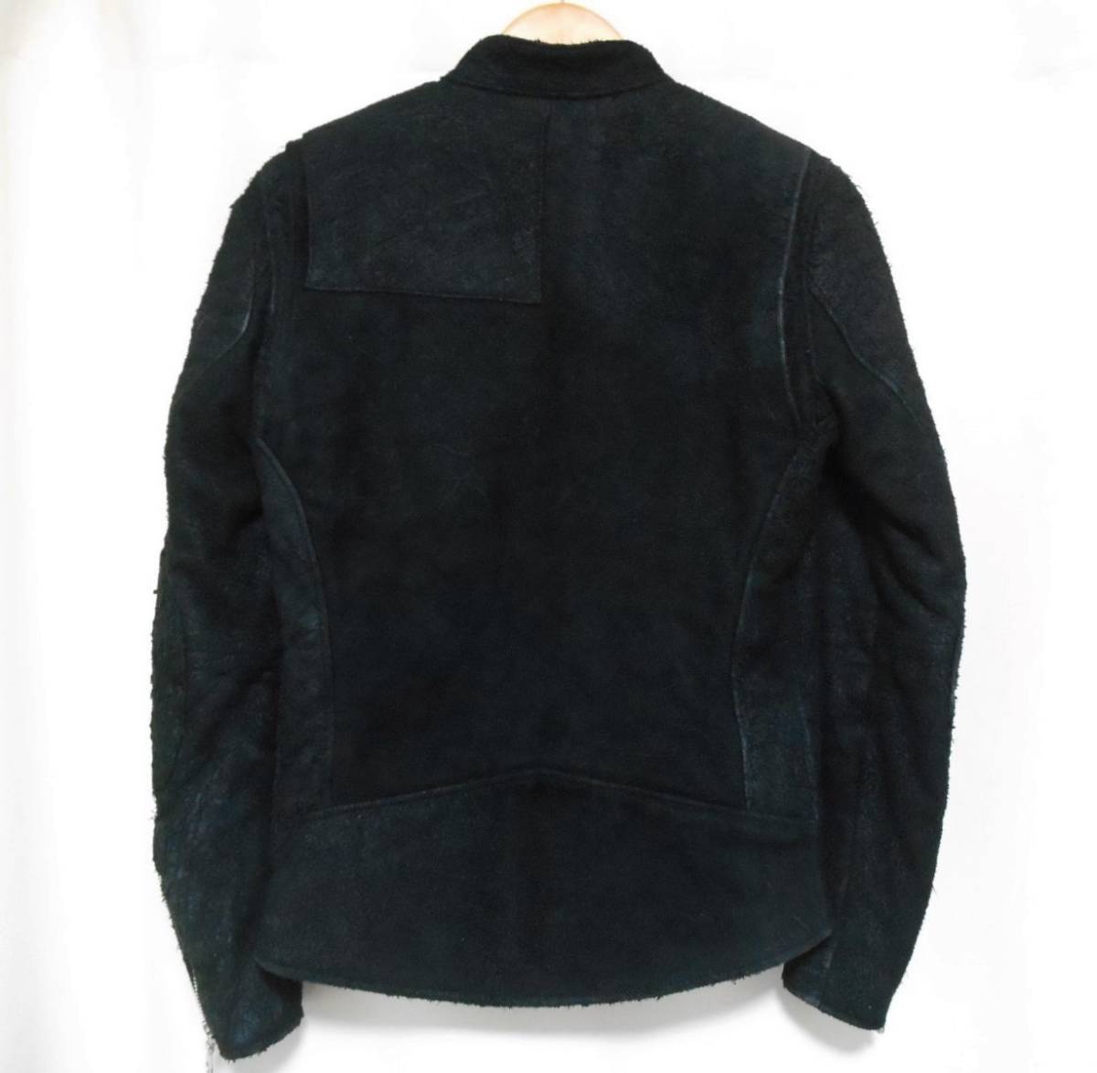 BACK BONE THE BASIS バックボーン 馬革 ホース スエード レザー シングル ライダースジャケット 黒 サイズS BACKBONEスウェード 日本製(バックボーン)｜売買され ...