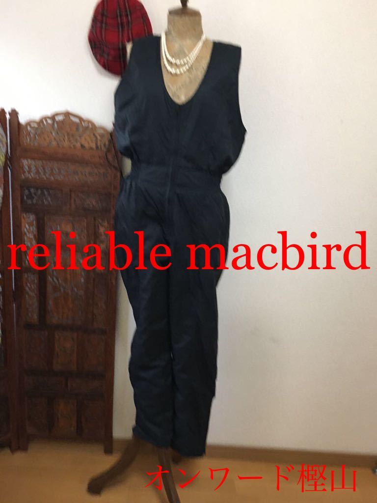 reliable macbird オンワード樫山 L 男女OK 黒 つなぎ オールインワン スキーウエア 防寒 つなぎバイク単車作業着にも ...