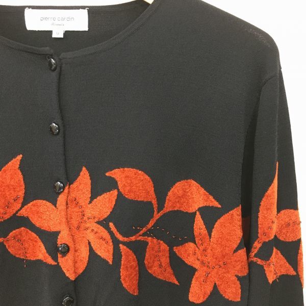 N575-J pierre cardin ピエールカルダン アンサンブルニット M カーディガン 半袖ニット ビーズ セット はもちろん 単体 ...