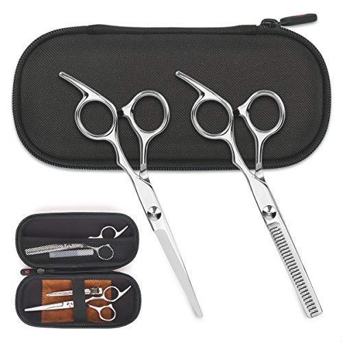 ELOKIすきばさみ 散髪 ヘアカットハサミ シザー 左右 プロ 初心者 美容師 理容師 セルフカット カット ステンレス製 セルフカット ...