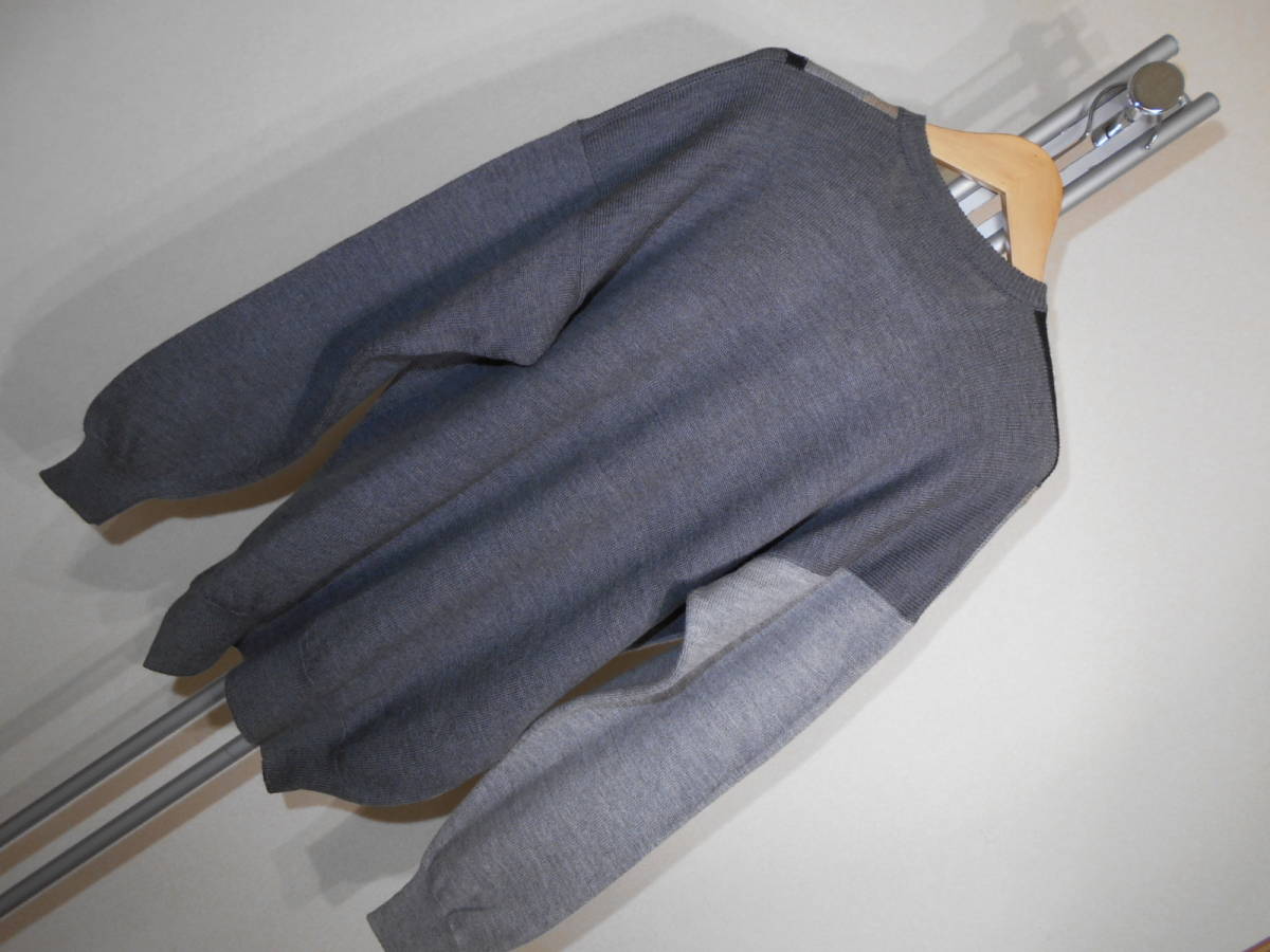 U802 ROBERT MAYNARD forマルマン★英国製★配色/ラムウール★セーター 46｜スポーツ、レジャー