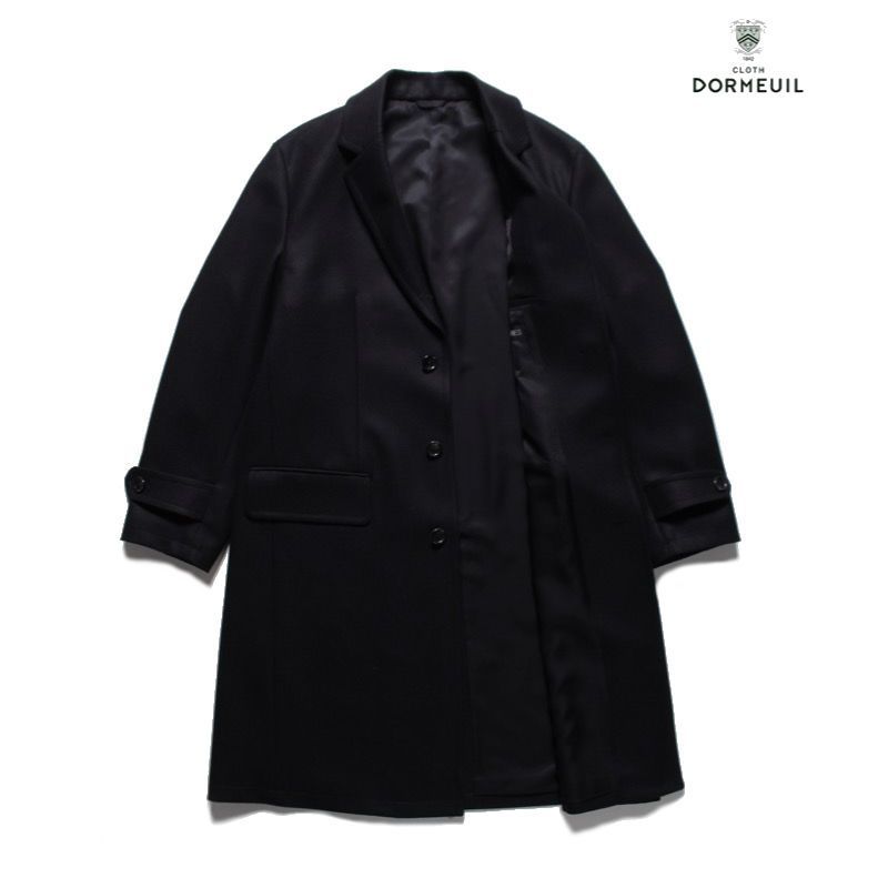 極美 定価95700円 19FW ワコマリア WACKO MARIA DORMEUIL CHESTERFIELD COAT TYPE-1 英国ドーメル生地 チェスター コート S ブラック ...