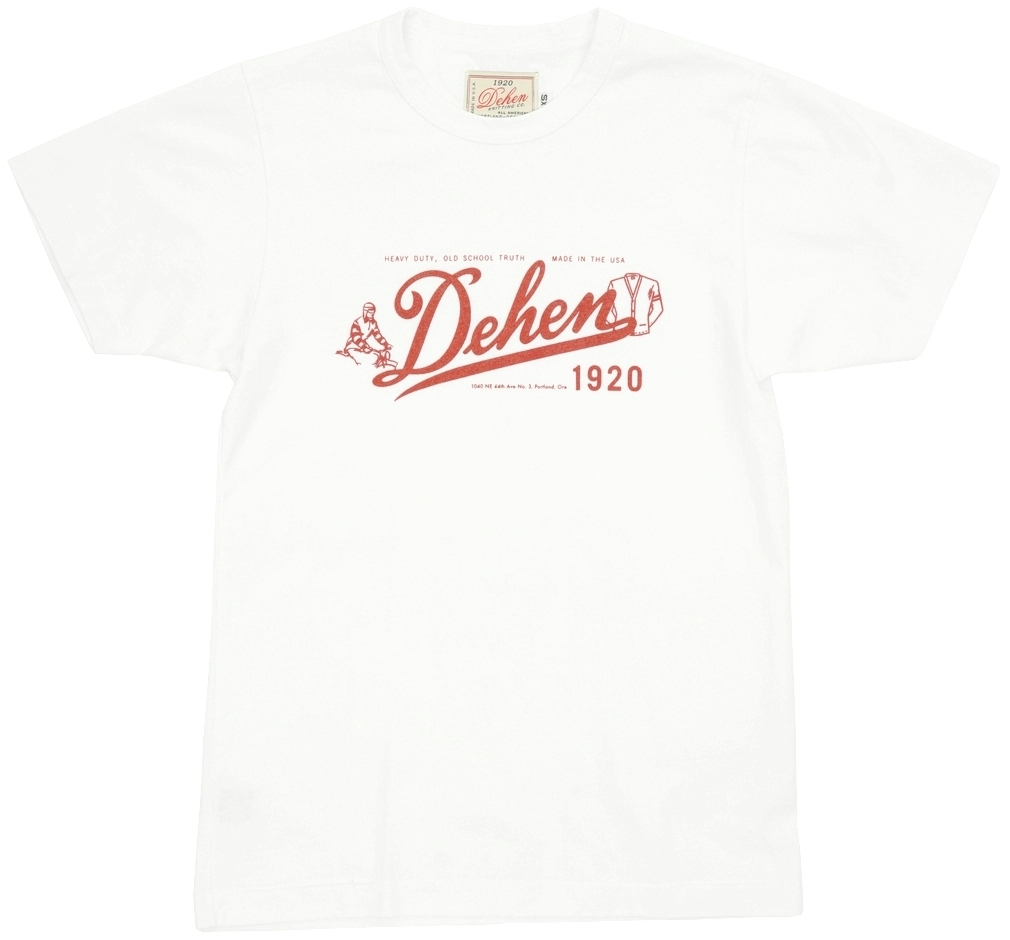 Dehen 1920 デーヘン アメリカ製 ヴィンテージ ロゴ プリント Tシャツ ホワイト L メンズ Vintage Logo Tee ...