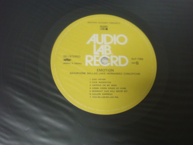 JAKE HERNANDEZ CONCEPCION EMOTION SAXOPHONE BALLAD AUDIO LAB LP 帯付き ALP ...