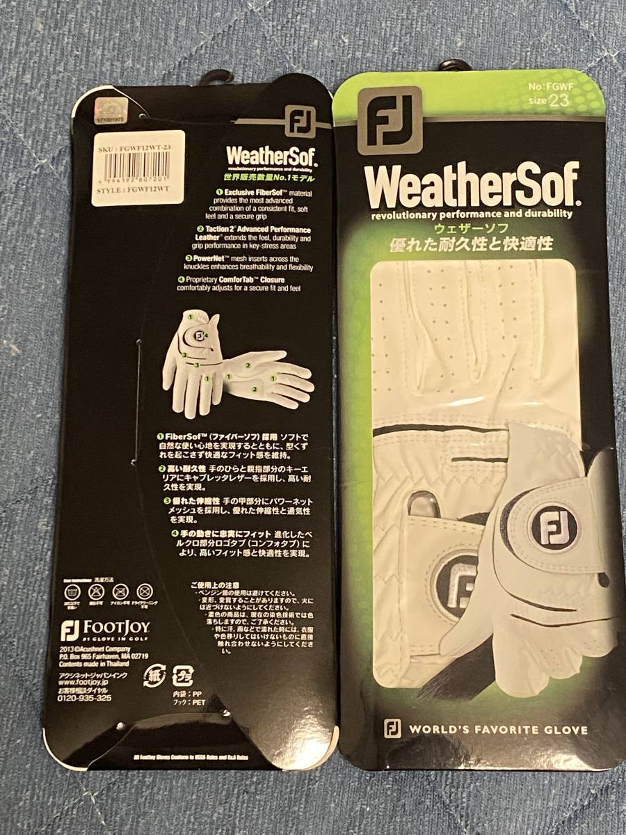 FootJoy フットジョイ グローブ WeatherSof ウェザーソフ 白 23 2枚組(23cm)｜売買されたオークション情報、yahooの商品情報をアーカイブ公開 - オークファン ...
