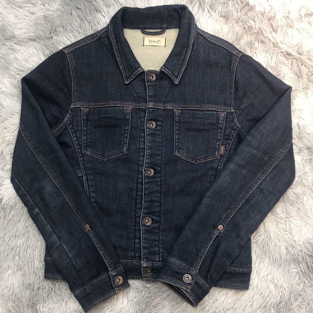 YANUK ヤヌーク 57153106 デニットジャケット デニムジャケット ジージャン インディゴ Mサイズ 日本製 ゴーゴー古着溝の口店 ...