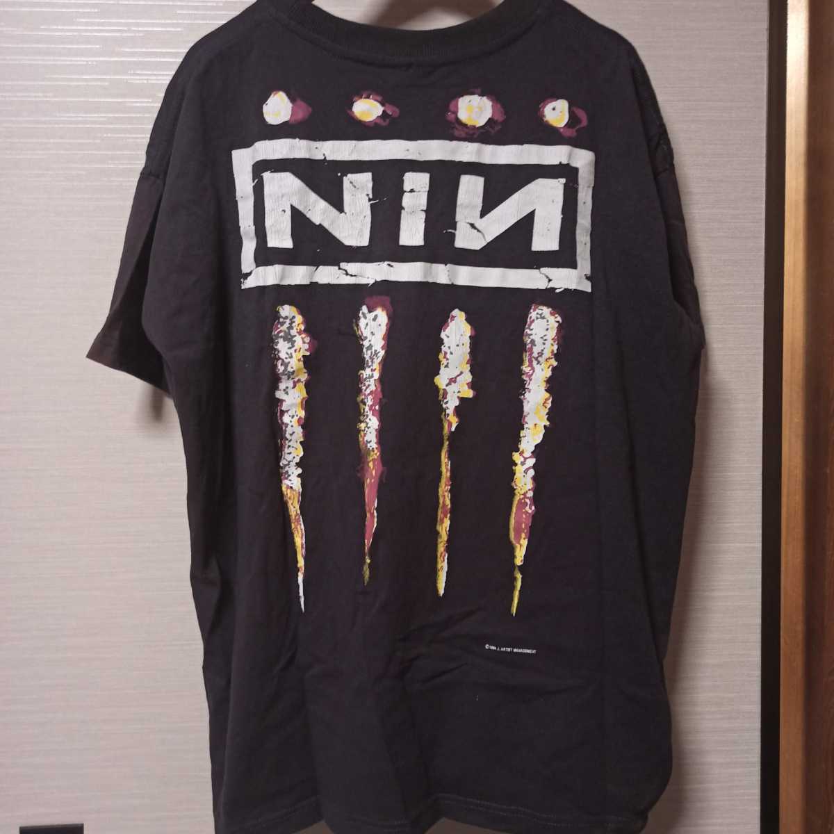 90s NIN NINE INCH NAILS the downward spiral 1994 tシャツ ボックスロゴ ナインインチネイルズ ...