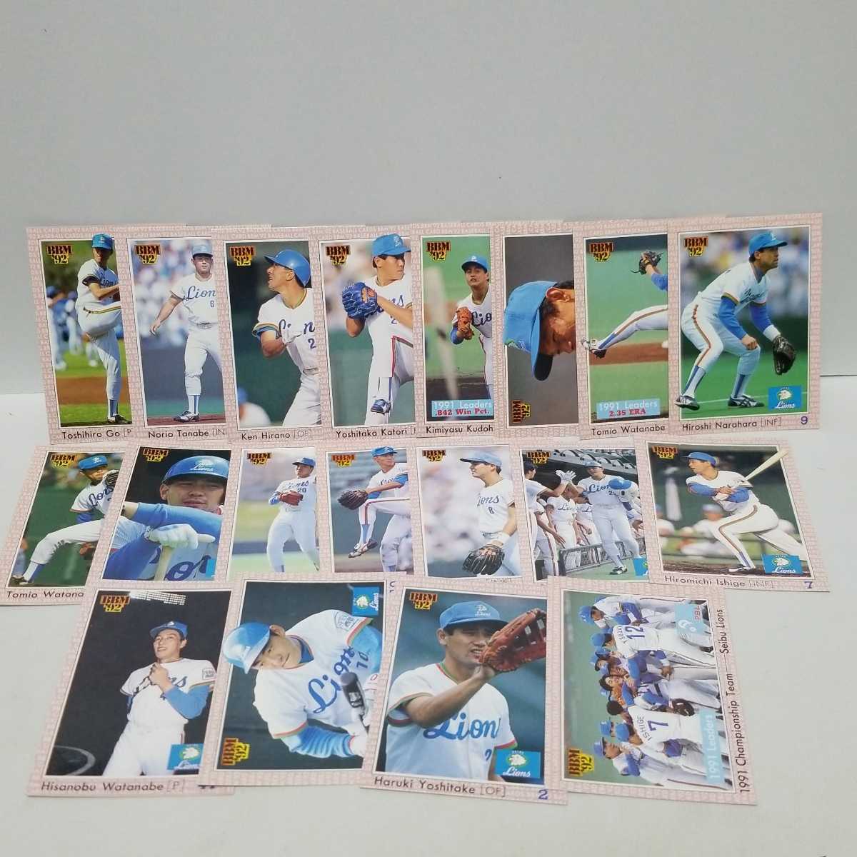 BBM91.92 野球カード 西武ライオンズ 43枚 清原 秋山 森監督 潮崎 渡辺 郭 石毛 平野 伊東 工藤 辻 田辺 奈良原 検 ベースボールカード(1991年)｜売買されたオークション ...