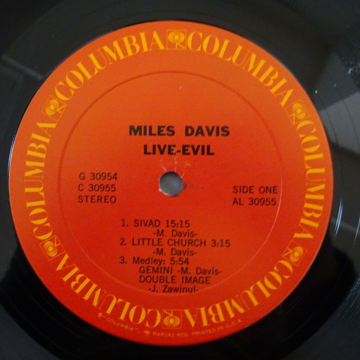 25001006; 廃盤 稀少 US 初回 オリジナル G30954 Columbia MILES DAVIS LIVE-EVIL 2LP ...