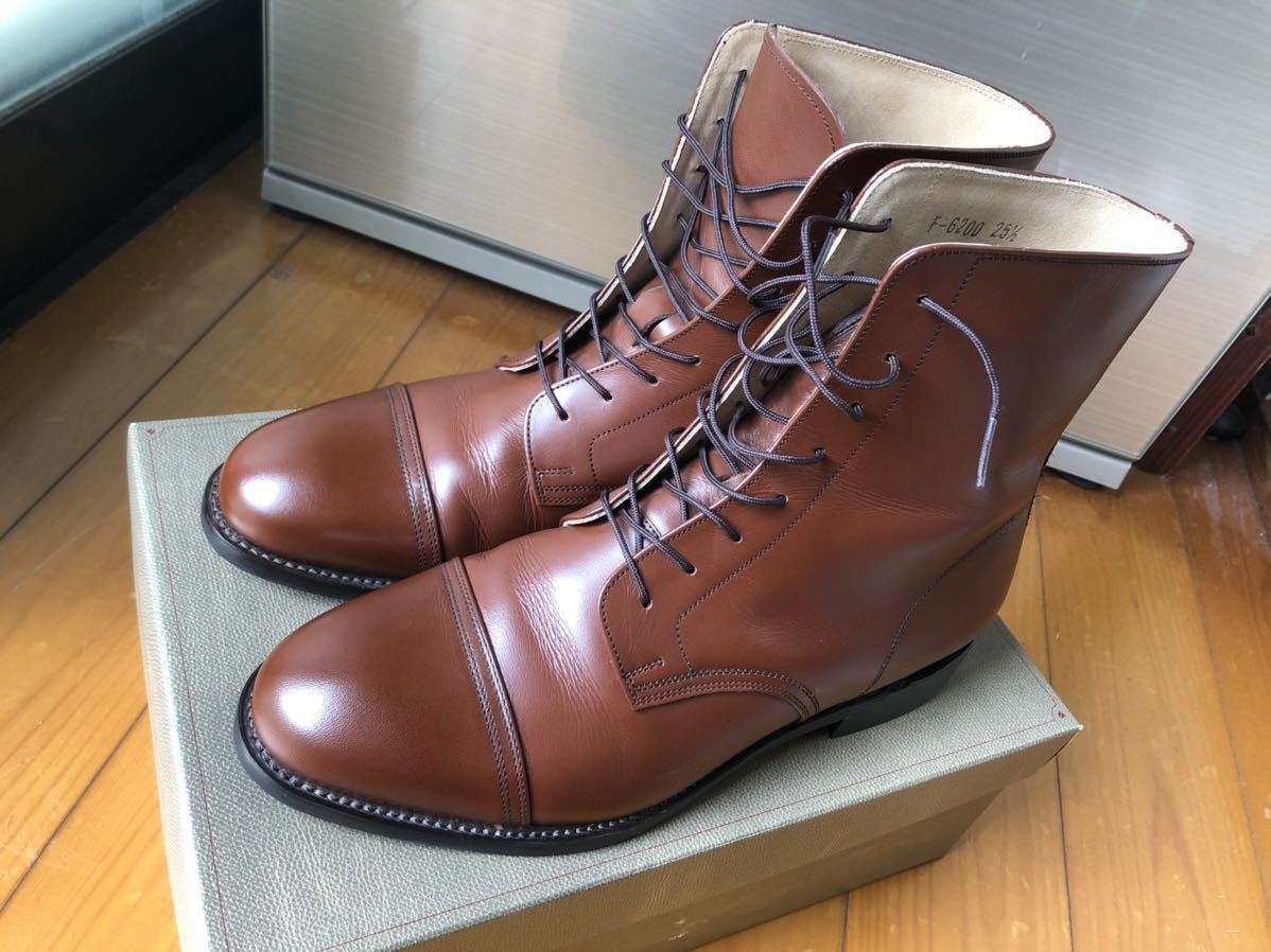 SCOTCH GRAIN スコッチグレイン 品番 F-6200 ストレートチップレースアップブーツ モルトドレッシング仕上げ 極(25.5cm ...